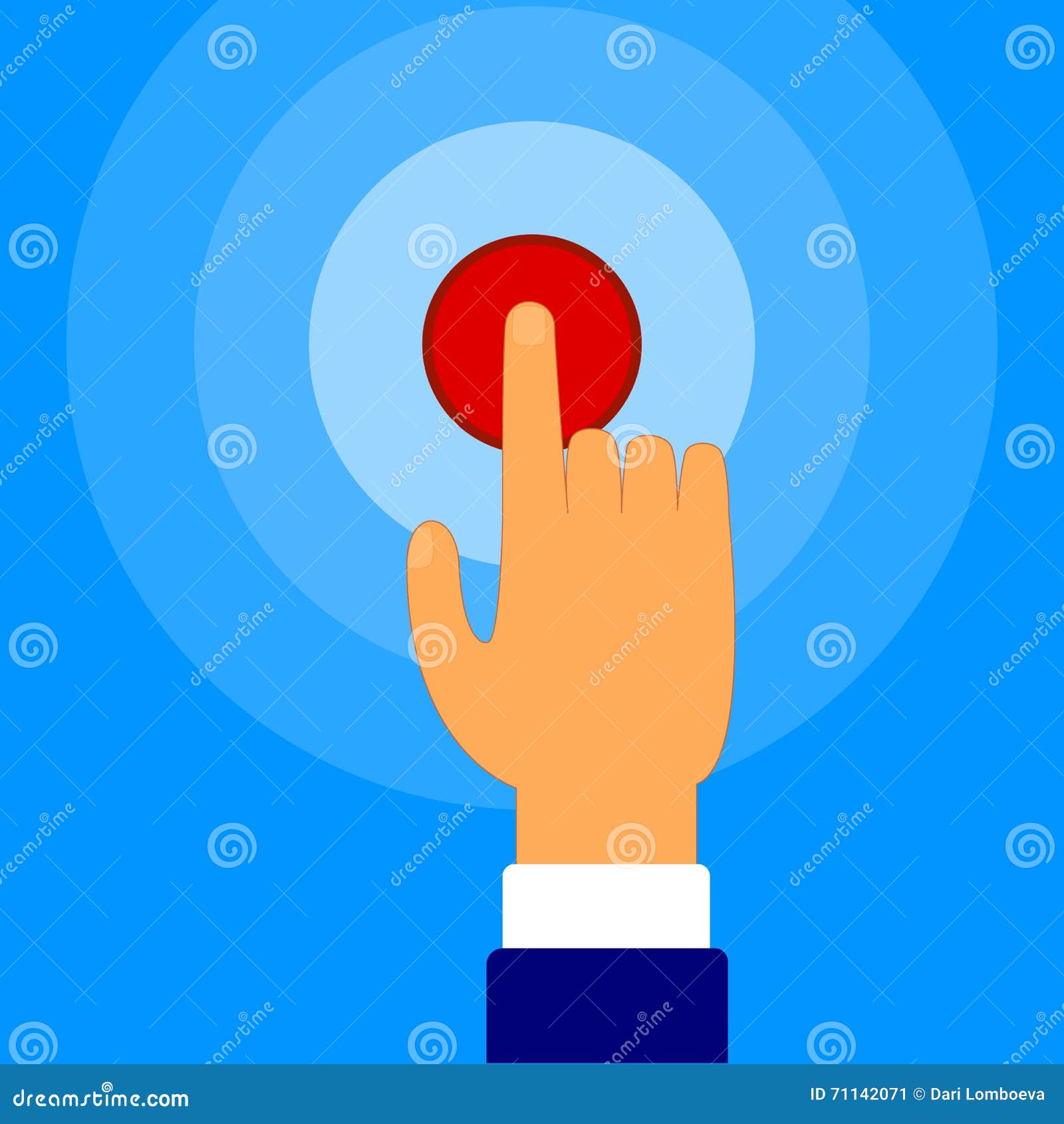 Two Finger Button F4 Isolated With The Character Cartoon Vector ...