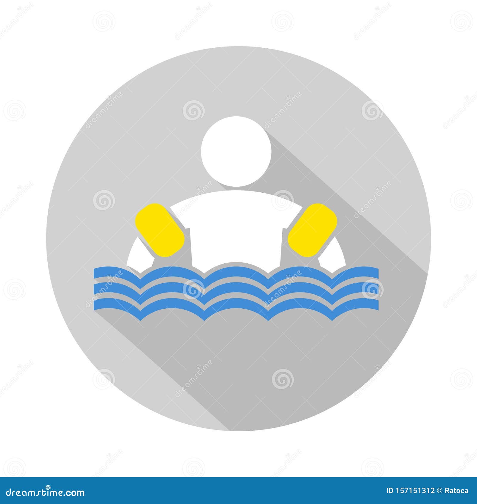 Arm float symbol stock vector. Illustration of save - 157151312