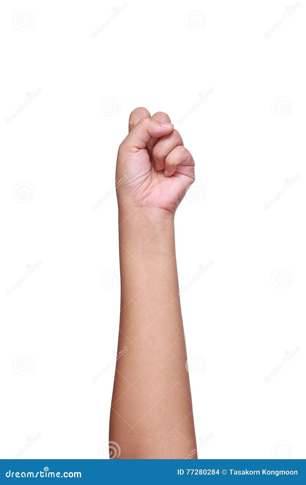 Arm,hand and Fingers Showing Number Zero Isolated on White Stock Photo ...