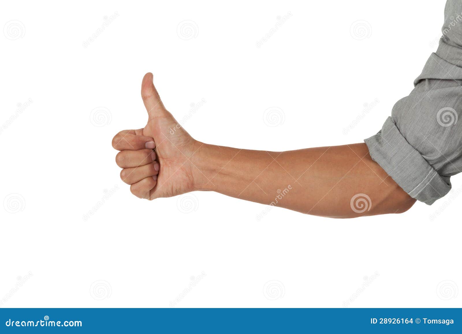 Arm with Hand Giving a Thumbs Up Stock Photo - Image of communication ...