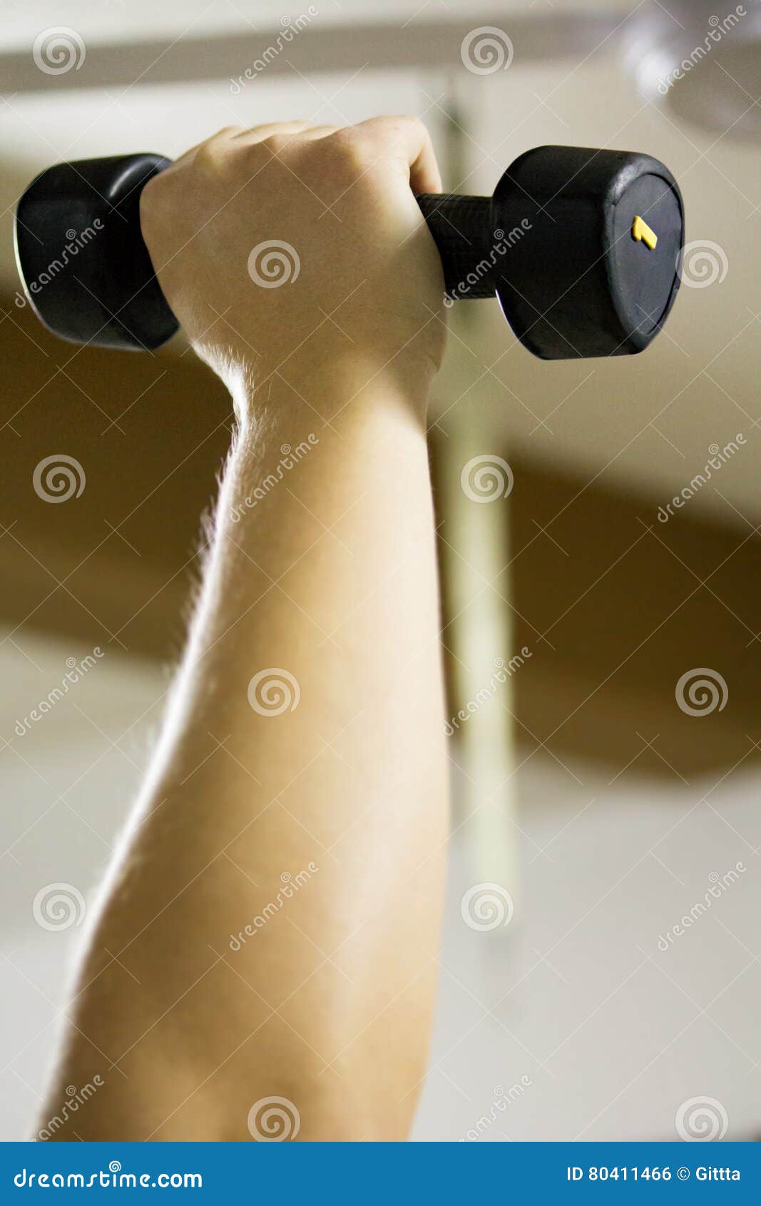 Arm lifting weight stock photo. Image of exercising, strength - 80411466