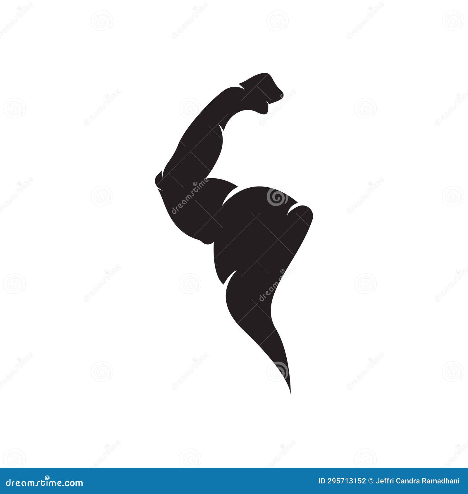 Arm Muscle Silhouette Logo Biceps Icon Stock Vector - Illustration of ...