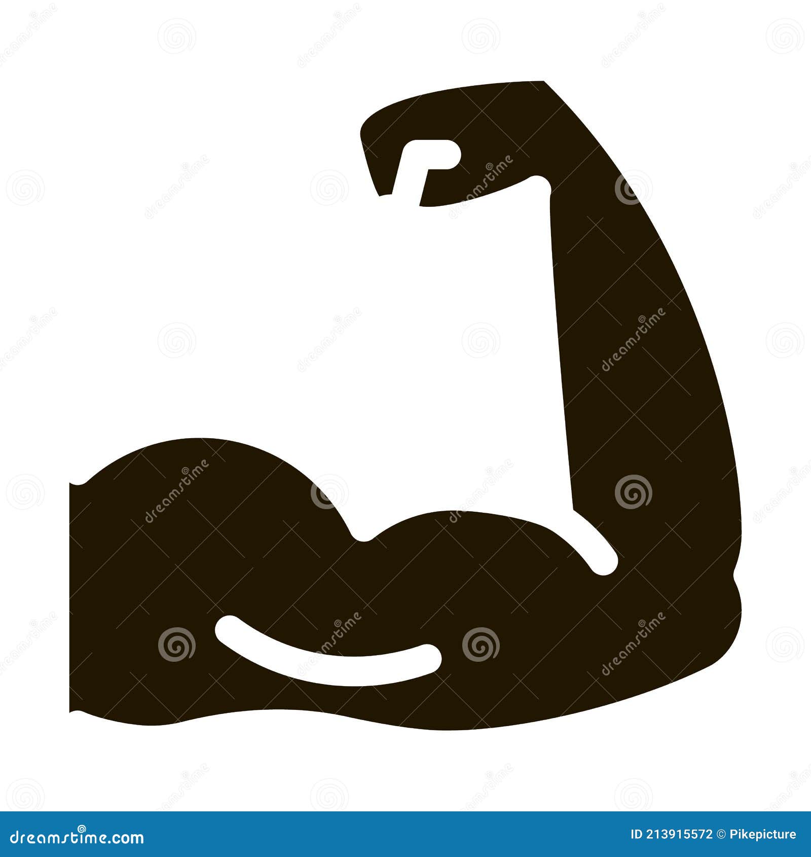 Arm Muscles Icon Vector Glyph Illustration Stock Vector - Illustration ...