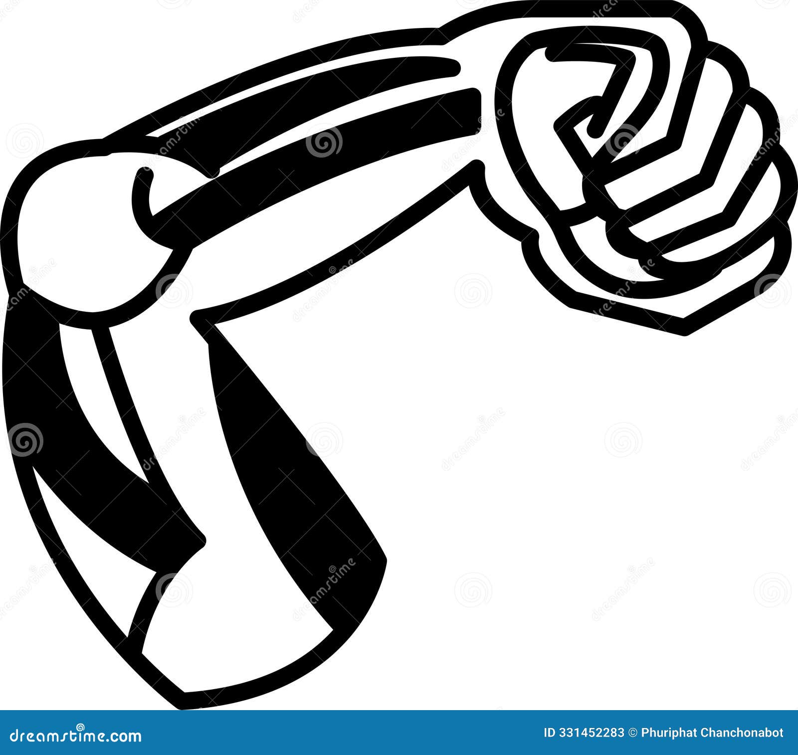 Arm Muscles in Line Drawing Style Stock Vector - Illustration of ...