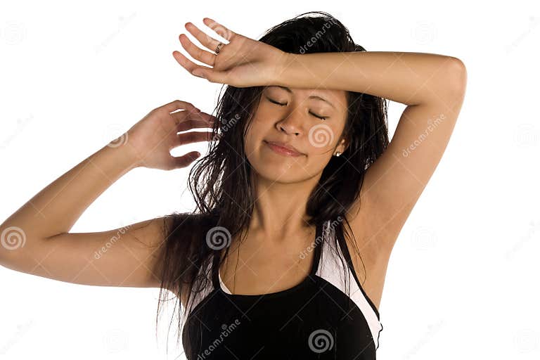 Arm over forehead stock image. Image of beauty, exhausted - 13439225