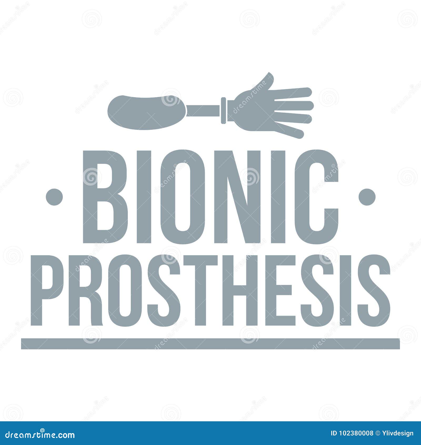 Arm Prosthesis Logo, Simple Gray Style Stock Vector - Illustration of ...