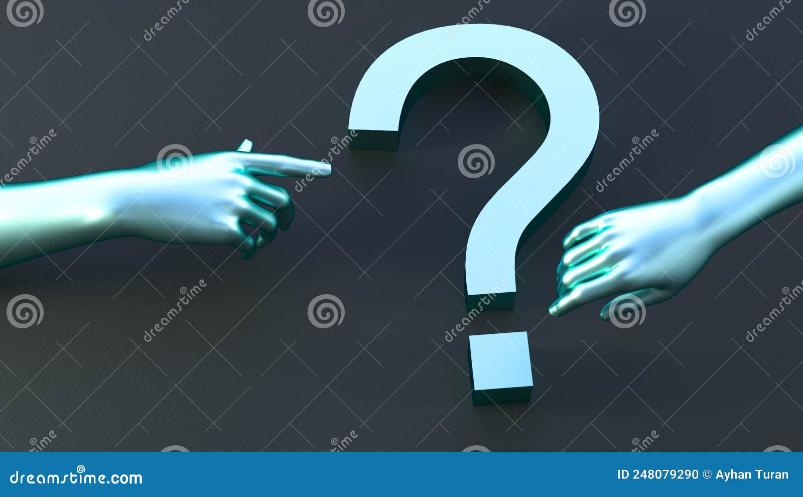 Arm , Question Mark 3d Render Key Takeaways Concept Stock Illustration ...