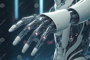 Arm of a Robot. Artificial Intelligence Concept. Generative Ai ...