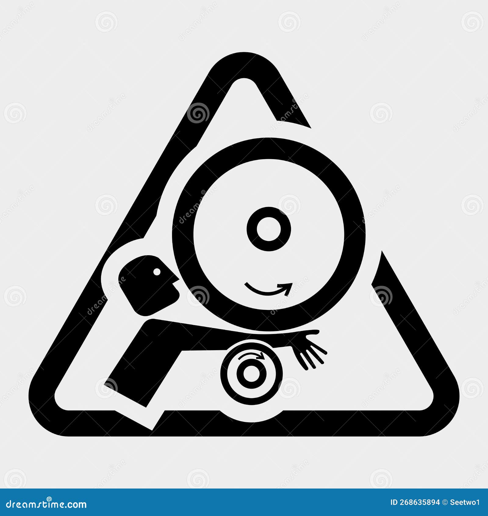 Arm in Rollers Symbol Sign Isolate on White Background,Vector ...