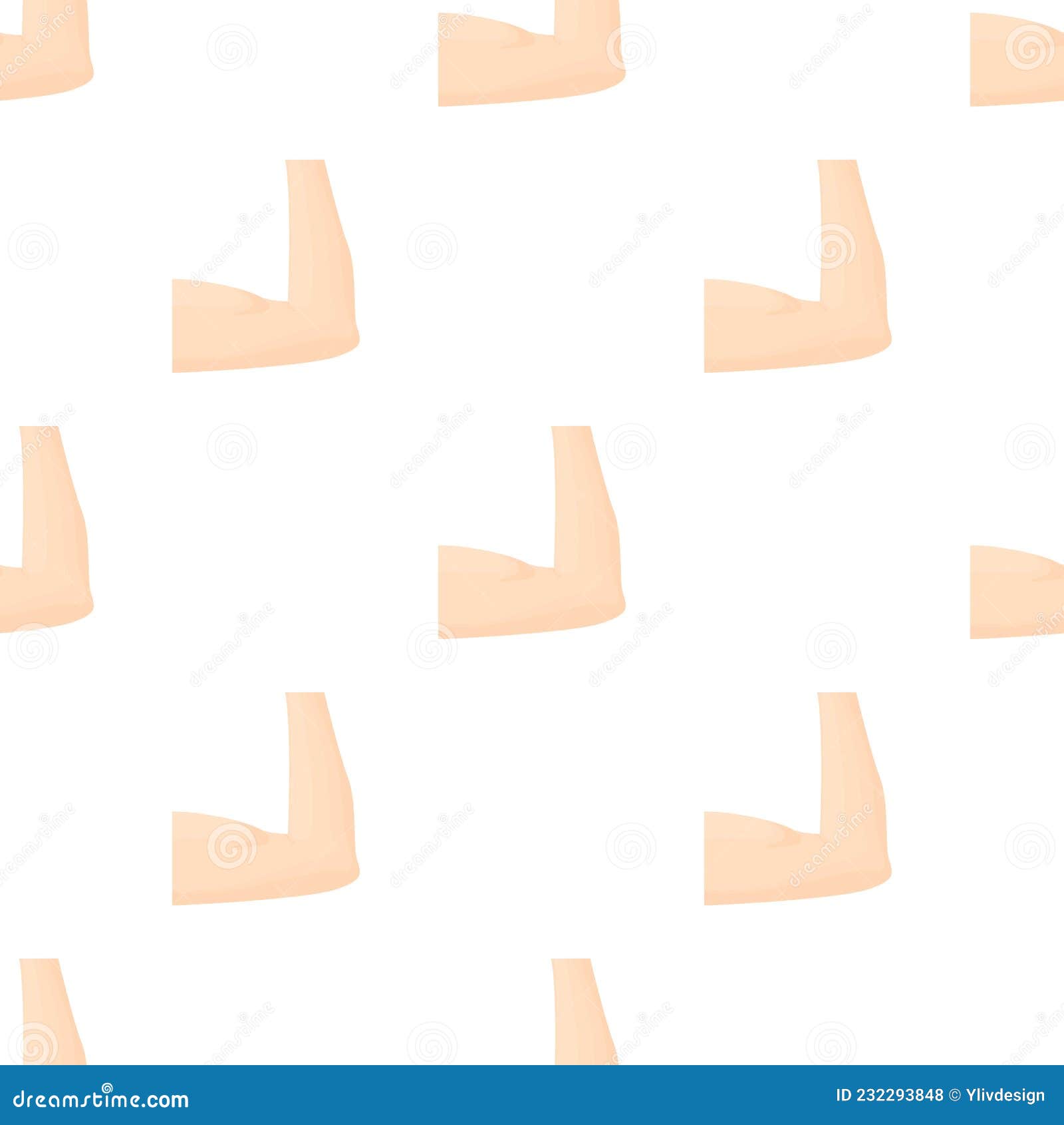 Arm Showing Biceps Muscle Pattern Seamless Vector Stock Vector ...