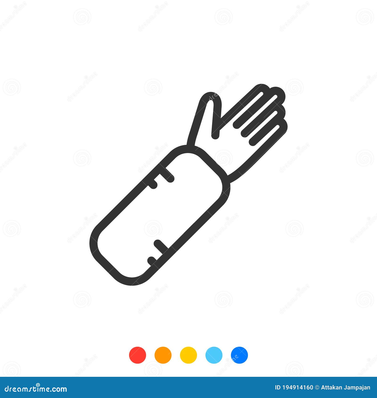 Arm Splint Vector Icon, Vector and Illustration Stock Vector ...