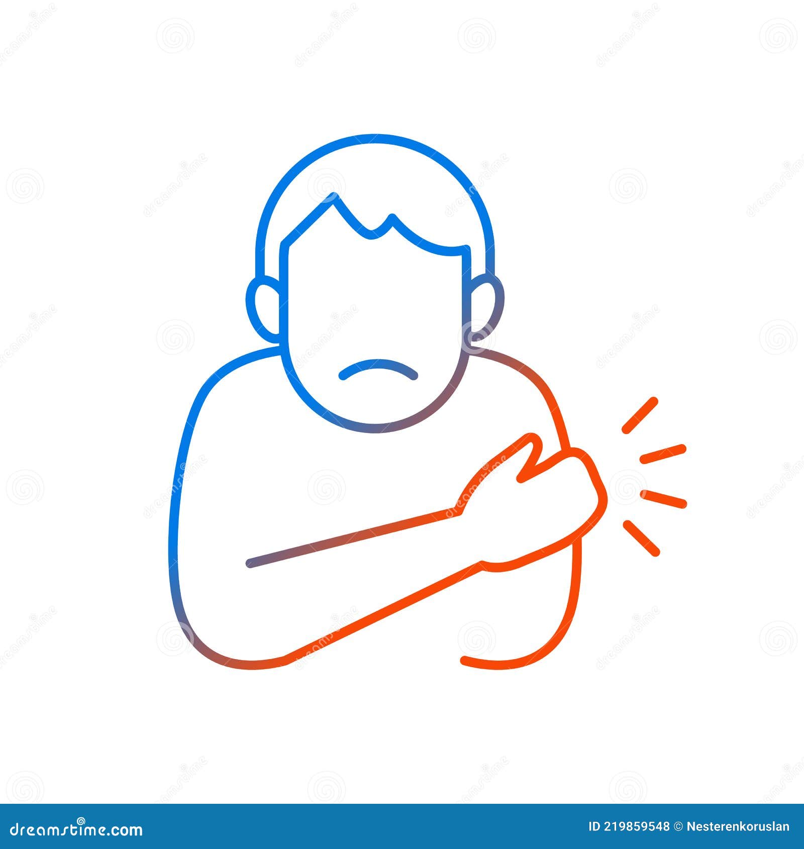 Arm Swelling Icon Cartoon Vector | CartoonDealer.com #220150521