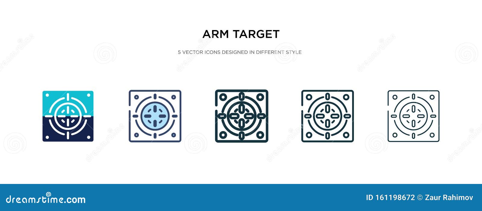 Arm Target Icon in Different Style Vector Illustration. Two Colored and ...