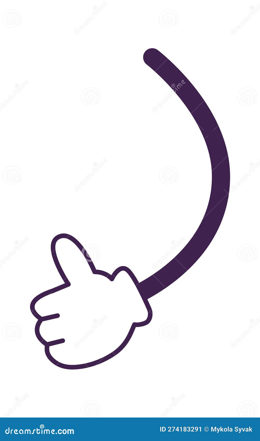 Arm with Thumb Up Gesture stock vector. Illustration of good - 274183291
