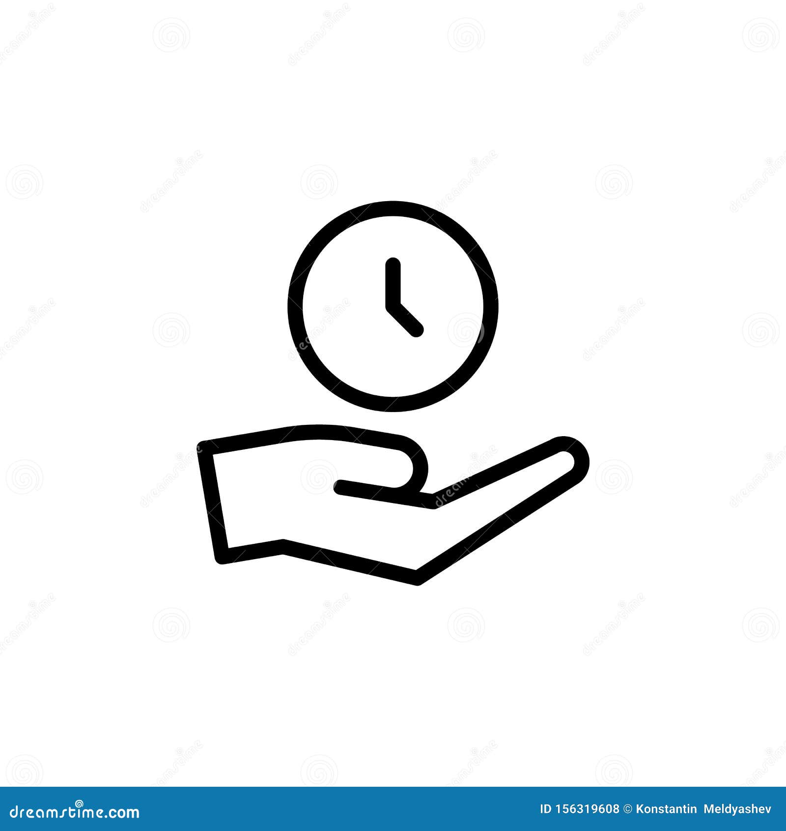 Arm, Time, Save Icon. Simple Thin Line, Outline Vector of Time Icons ...
