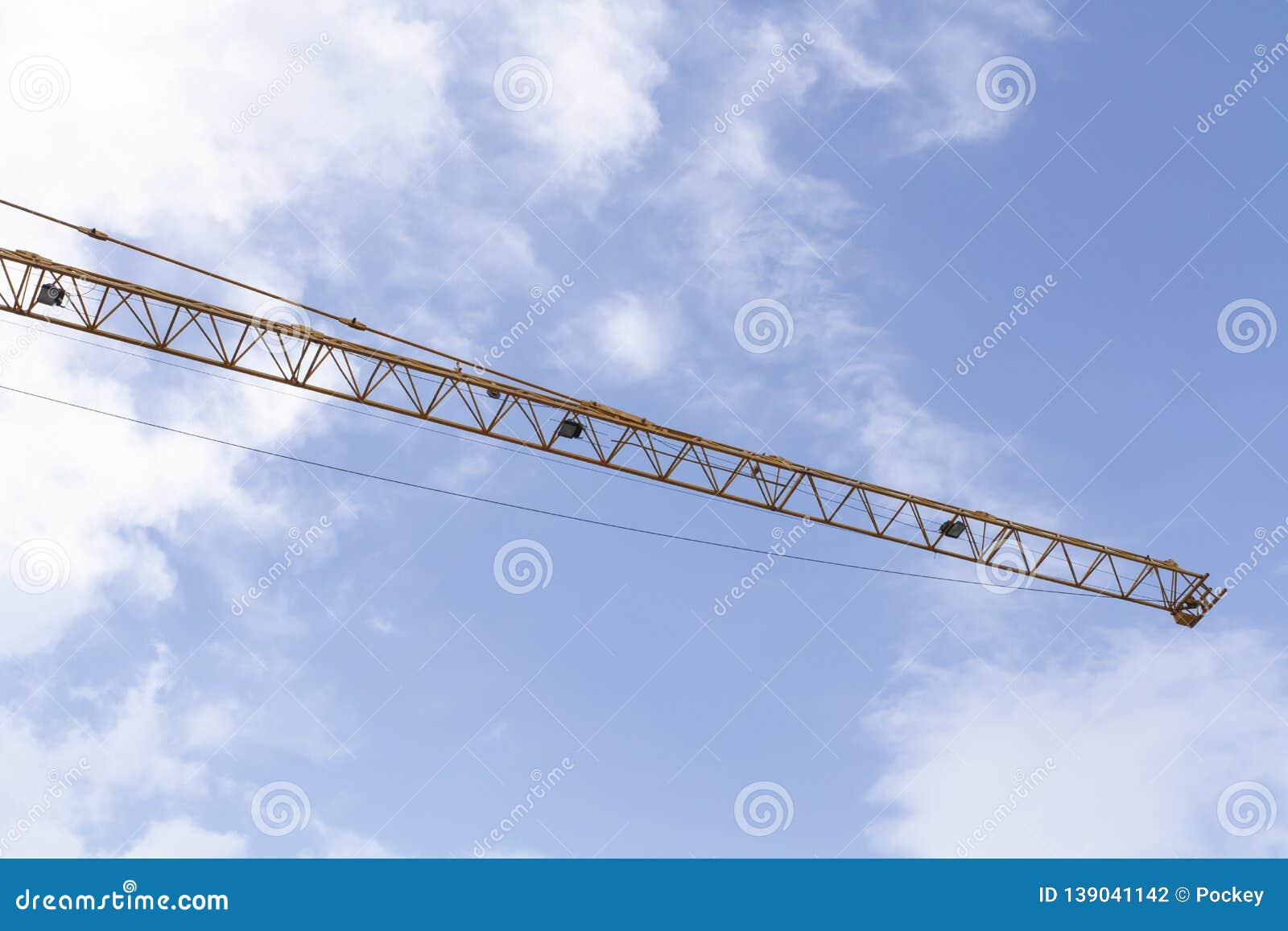 Truss Arm or Jib Section of Tower Crane on Sky Background Stock Photo ...