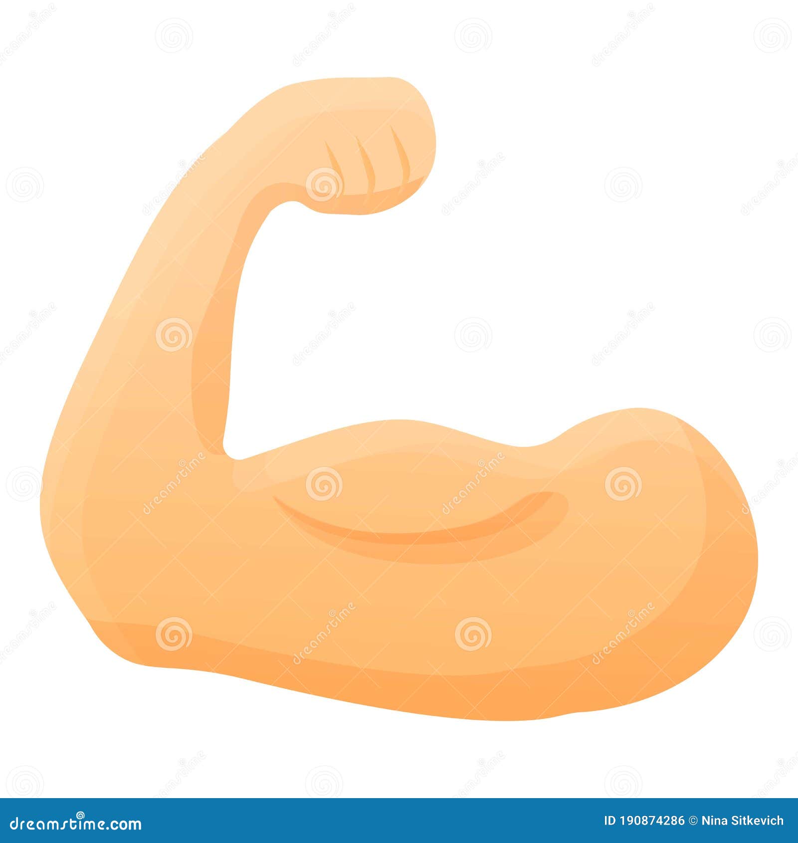 Arm Training Biceps Icon, Cartoon Style Stock Vector - Illustration of ...