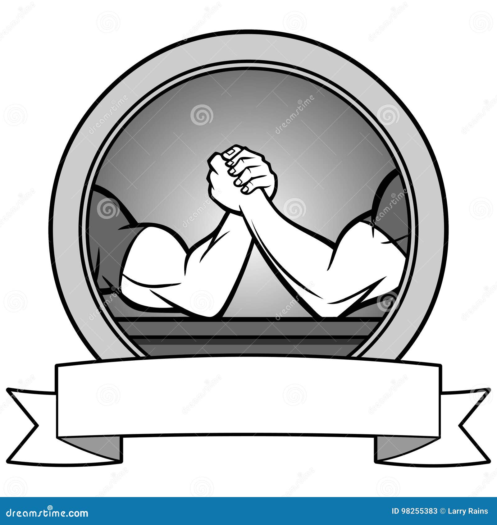 Arm Wrestling Banner Illustration Stock Vector - Illustration of ...