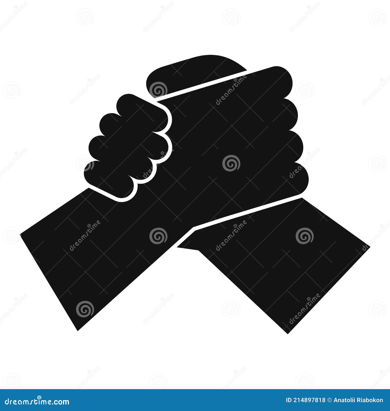 Arm Wrestling Hands Icon, Simple Style Stock Vector - Illustration of ...