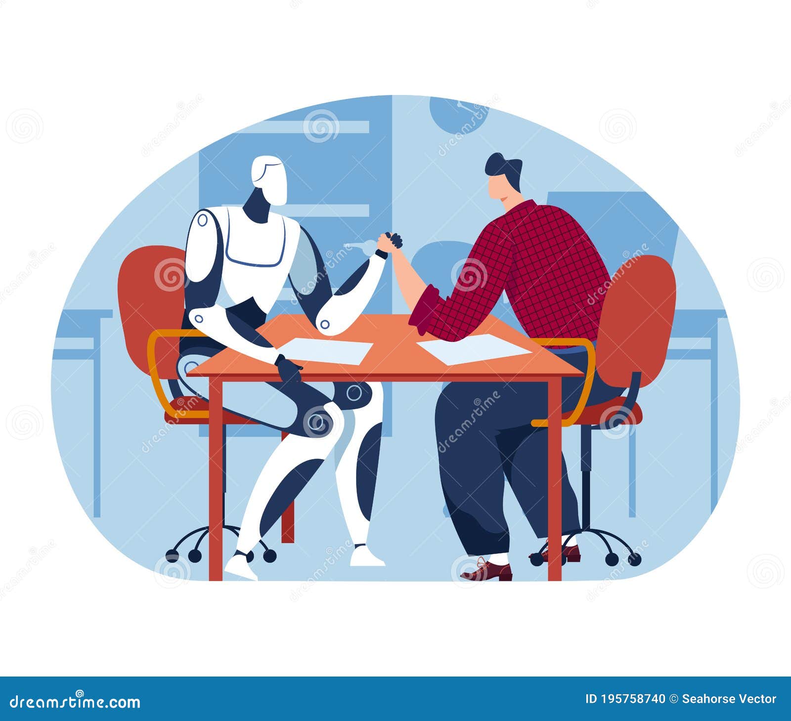 Arm Wrestling with Technology Machine, Man Human and Future Science ...