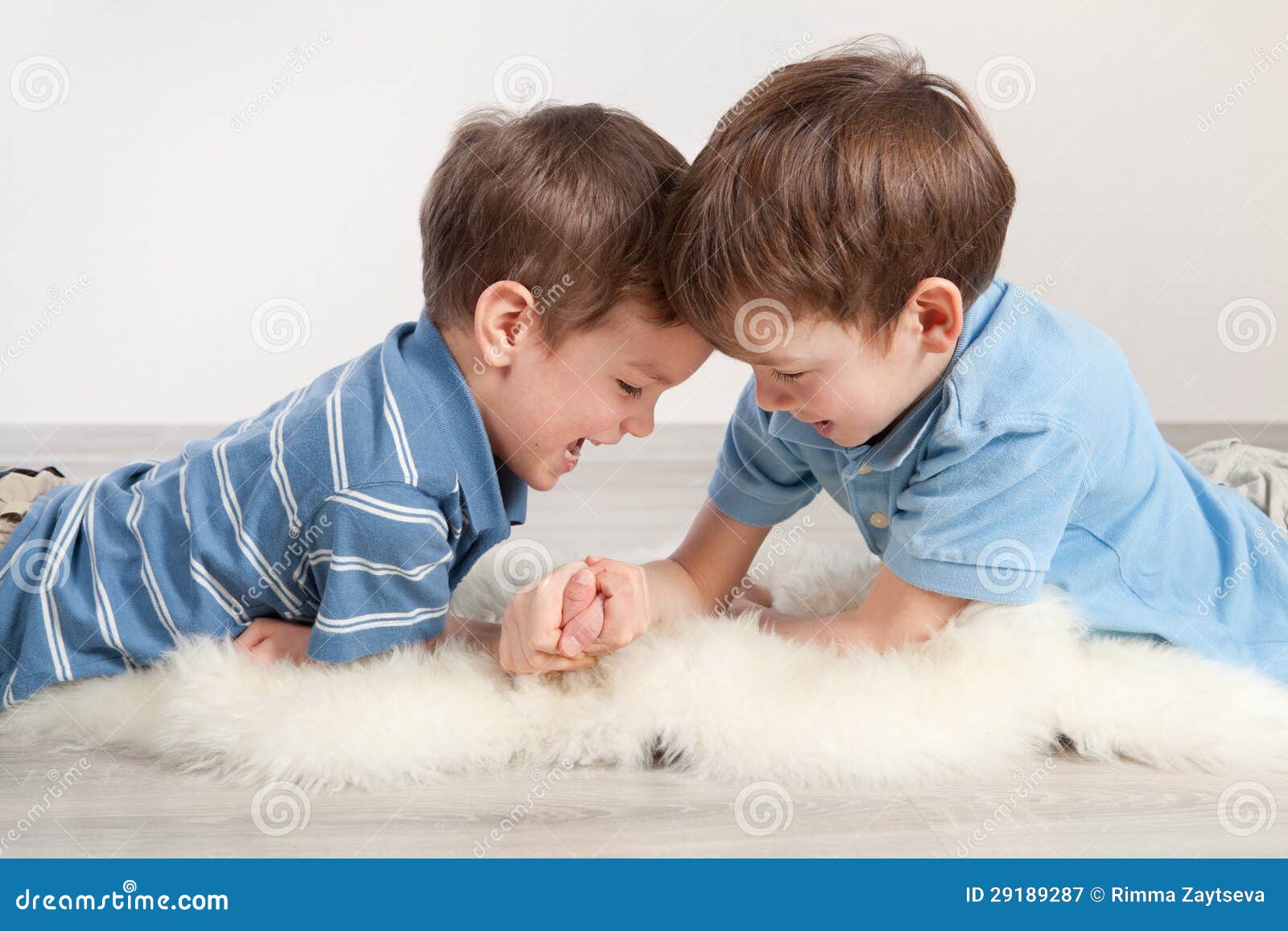 Arm Wrestling and Two Brothers Stock Image - Image of elder, child ...