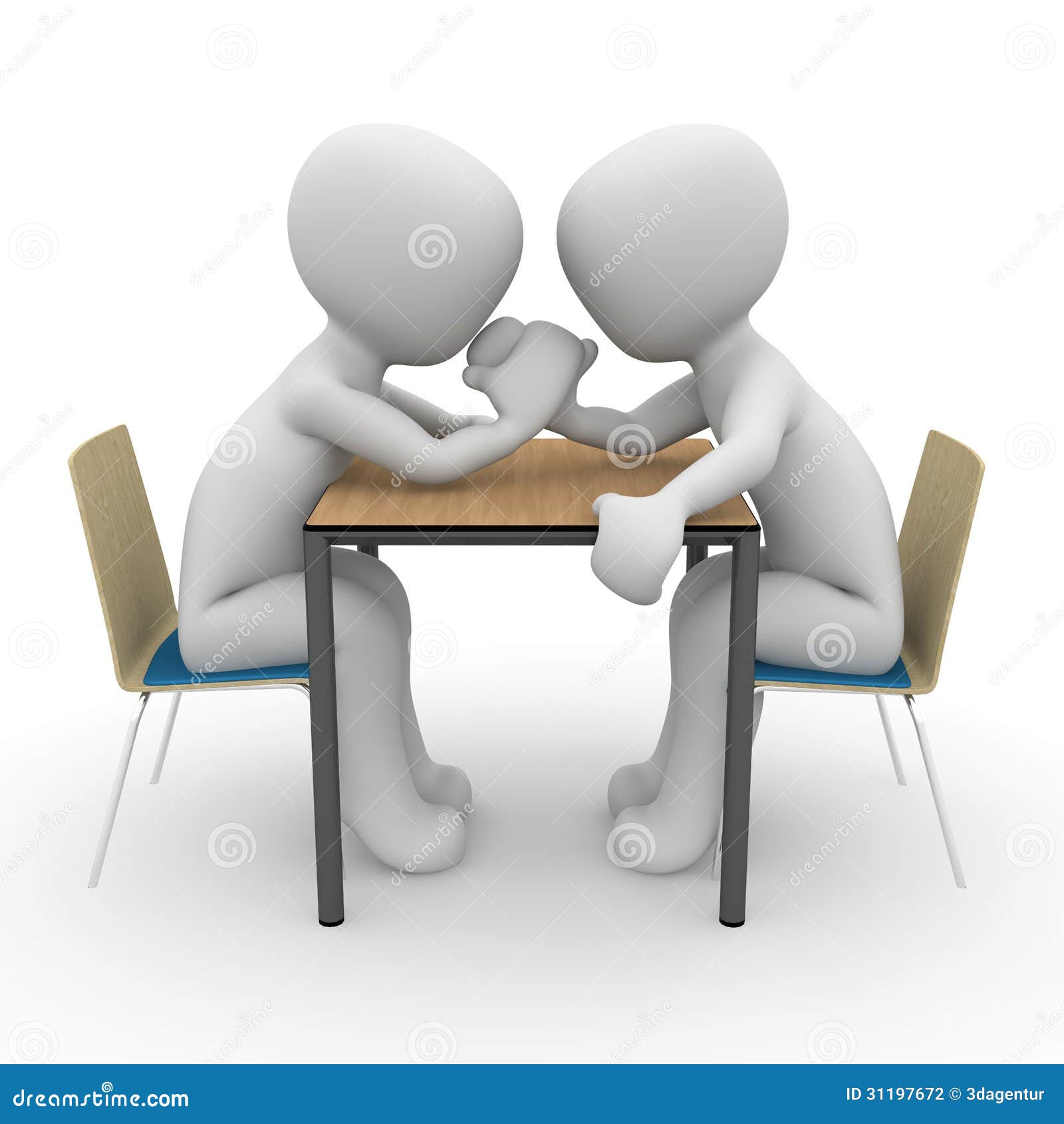 Aggressive Rivals Competing, Fighting. Unhealthy Rivalry, Competition ...