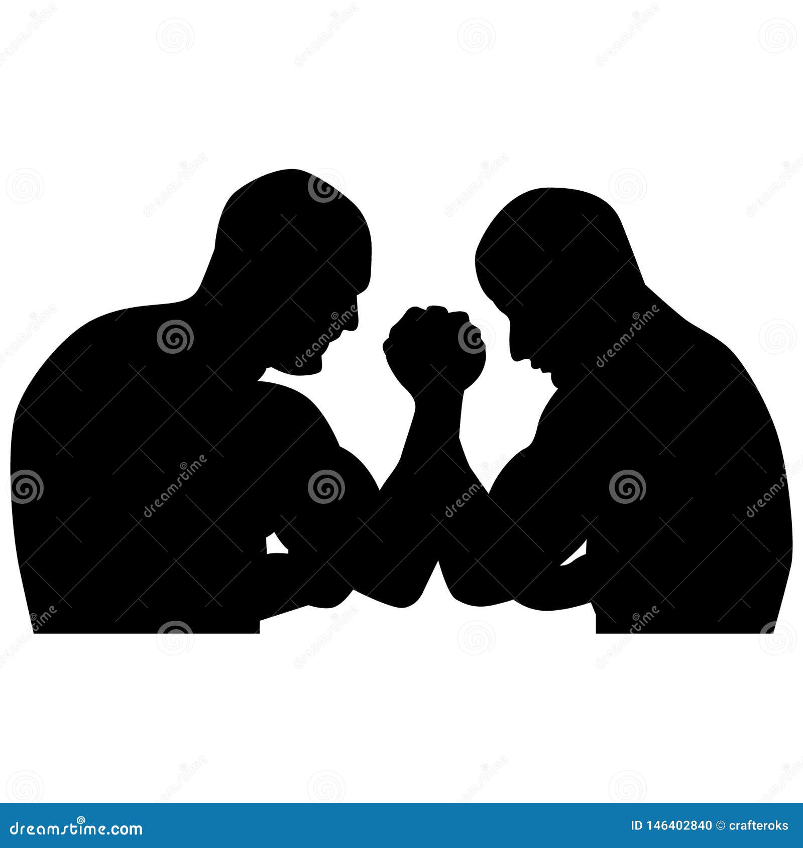Arm Wrestling Vector Illustration by Crafteroks Stock Vector ...