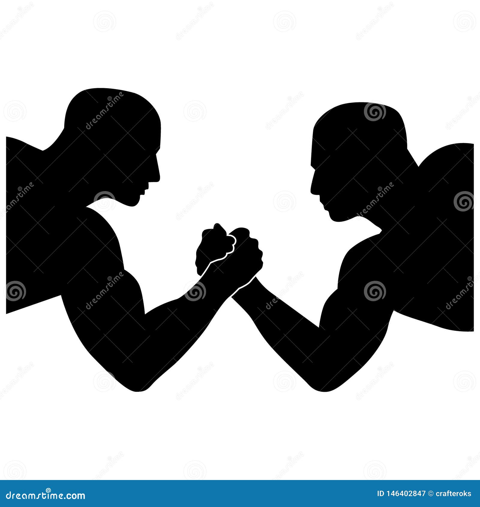 Arm Wrestling Vector Illustration by Crafteroks Stock Vector ...