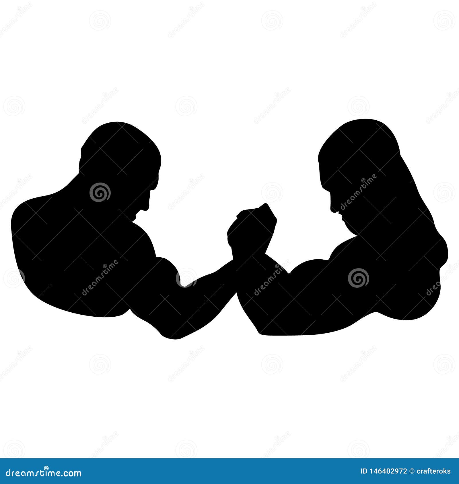 Arm Wrestling Vector Illustration by Crafteroks Stock Vector ...