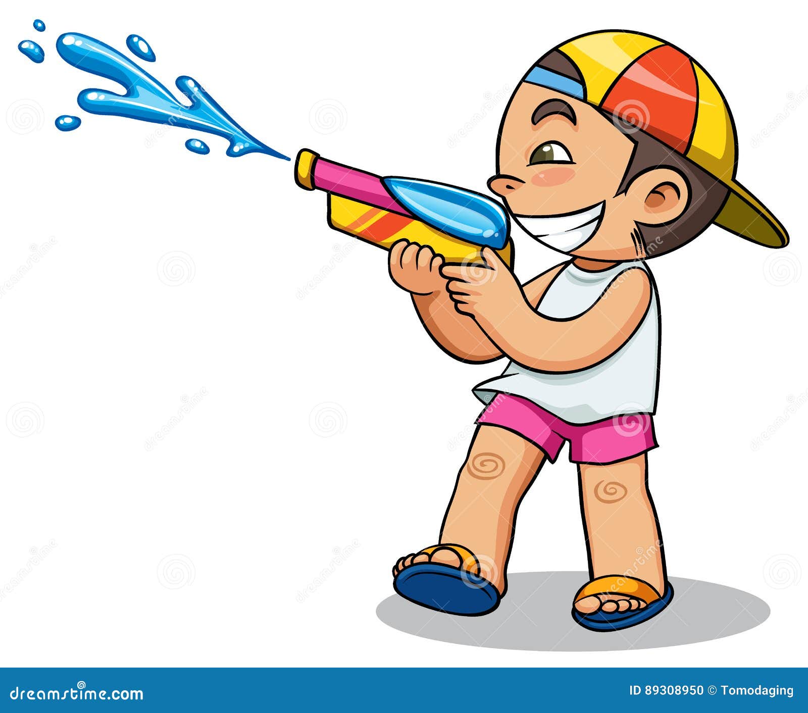 Arma da criança e de água ilustração do vetor. Ilustração de creme ...