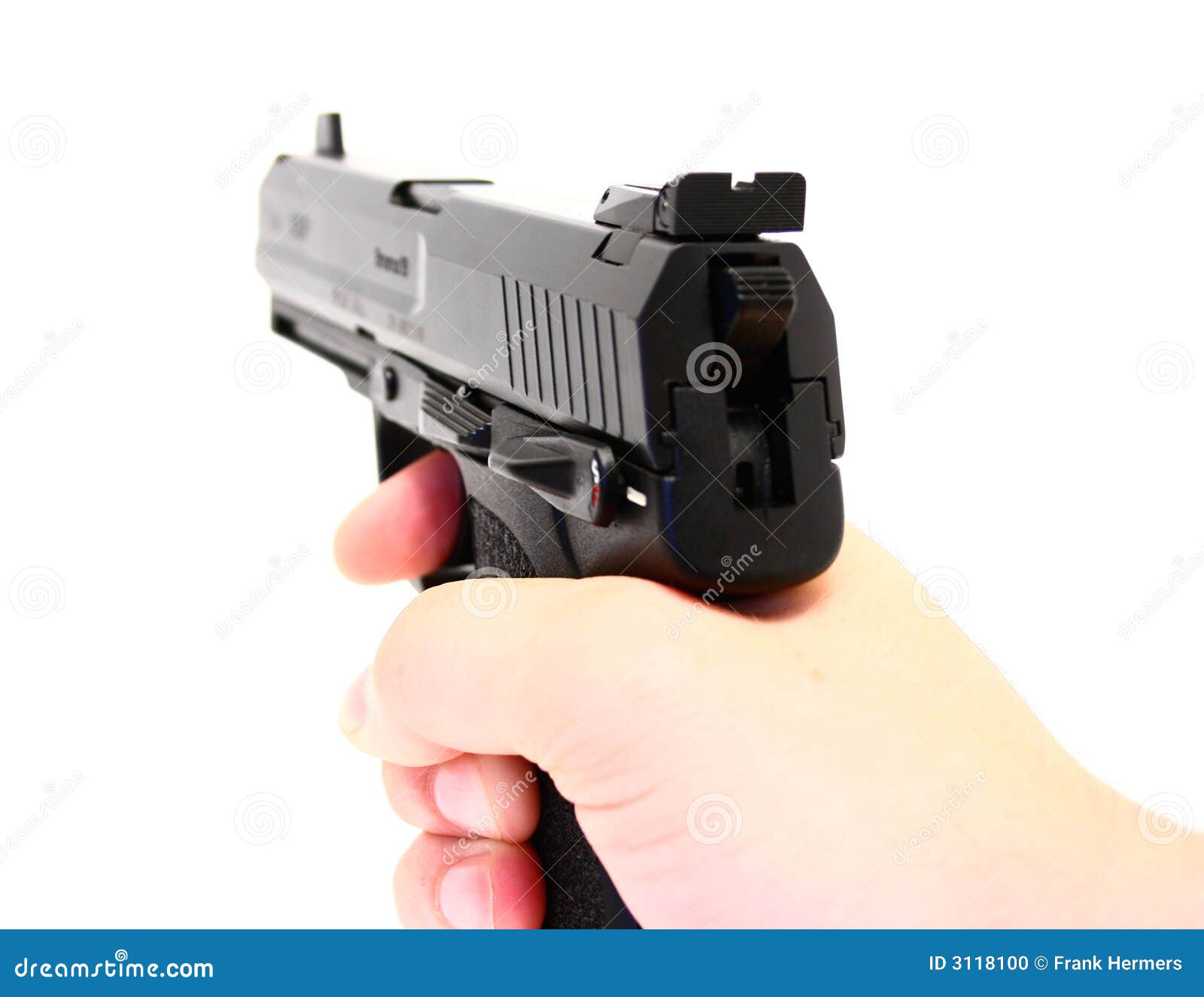 Arma de mano foto de archivo. Imagen de tiro, objetante - 3118100