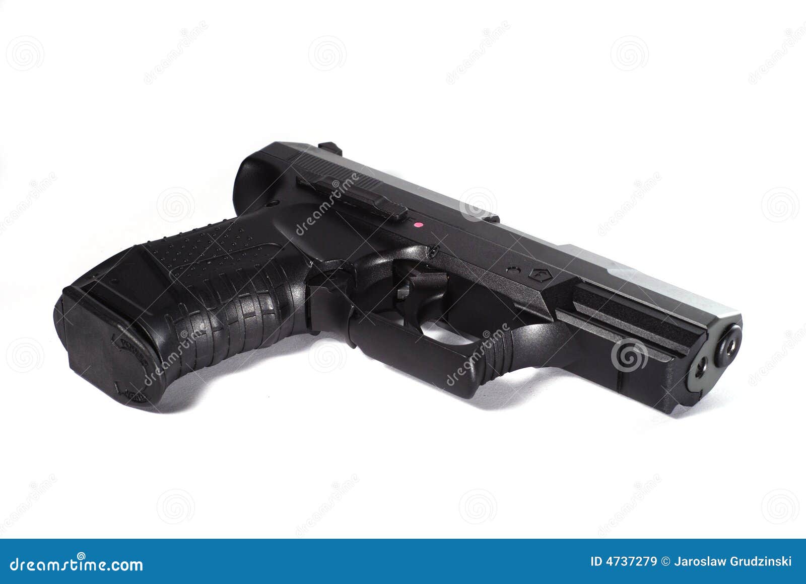 Arma de mano negra imagen de archivo. Imagen de compartimiento - 4737279