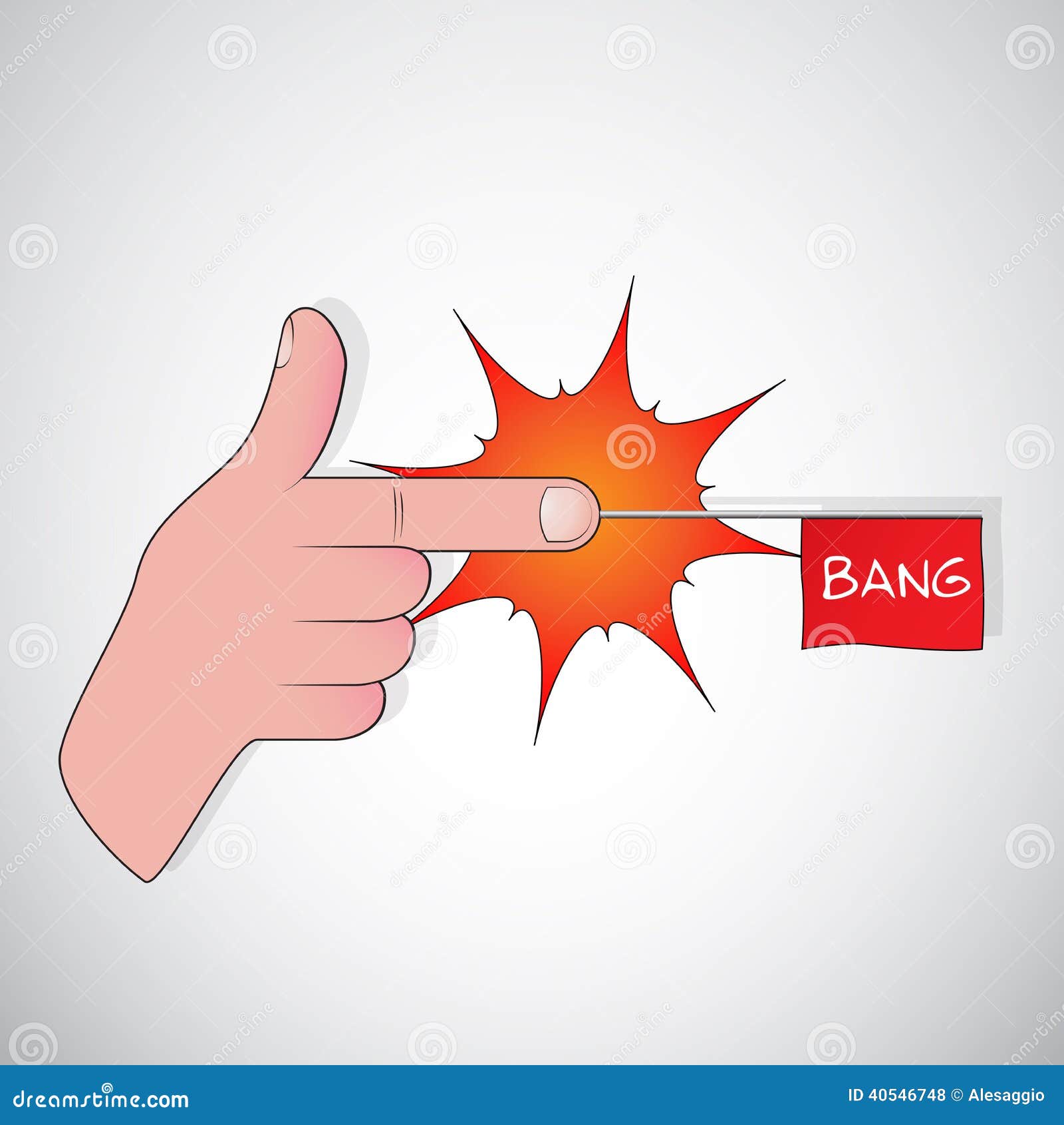 Arma Del Finger - Explosión Ilustración del Vector - Ilustración de ...