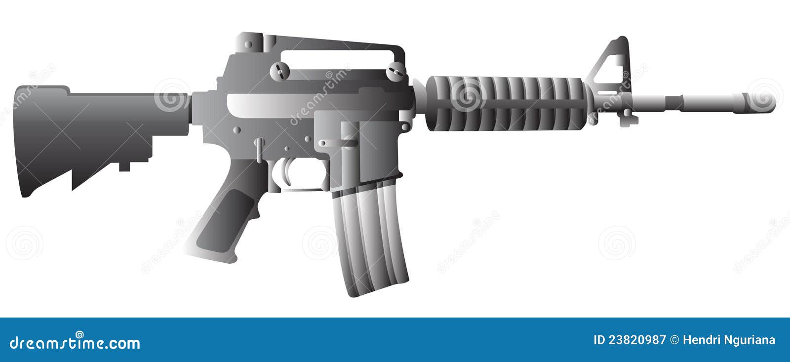 Arma M16 ilustración del vector. Ilustración de objeto - 23820987