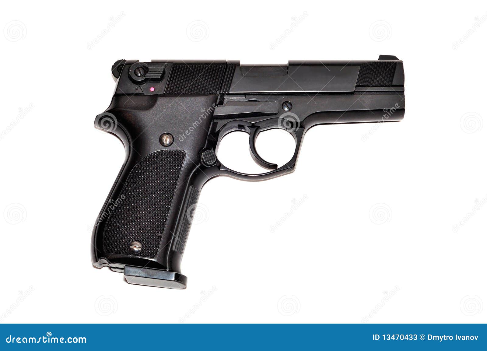 Arma Negro Aislado En Blanco Imagen de archivo - Imagen de ejército ...