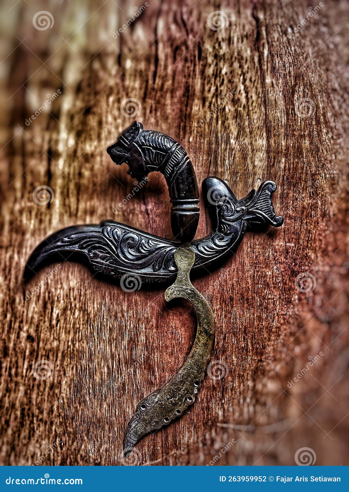 Arma Tradicional De Cabeza De Tigre Al Oeste De Java Indonesia Foto de ...