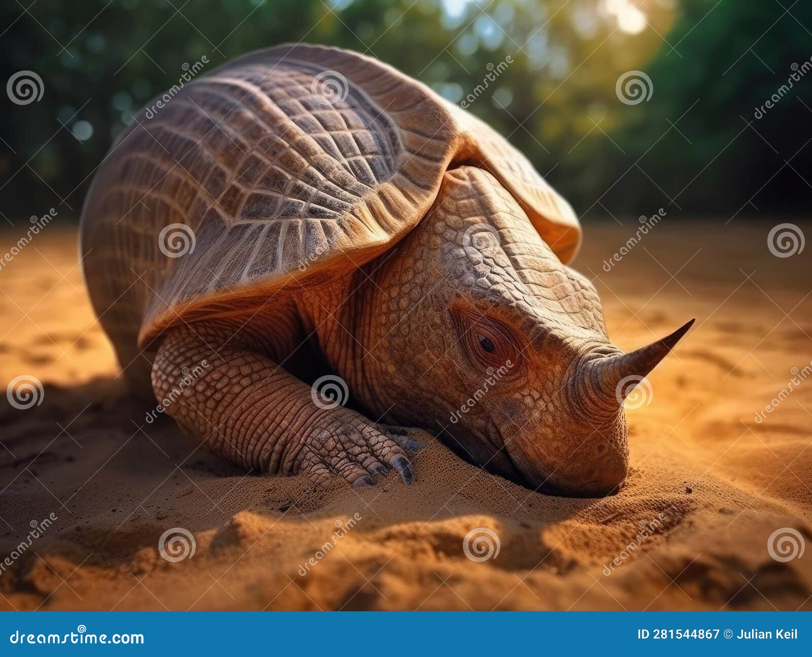 Armadillo Dig for Sustainable Solution Stock Illustration ...