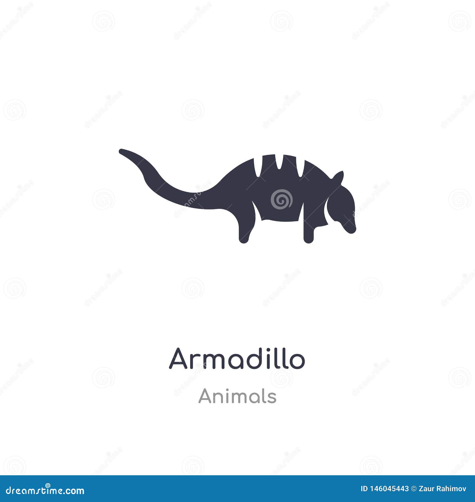 Armadillo Icon Vector Sign And Symbol Isolated On White Background ...