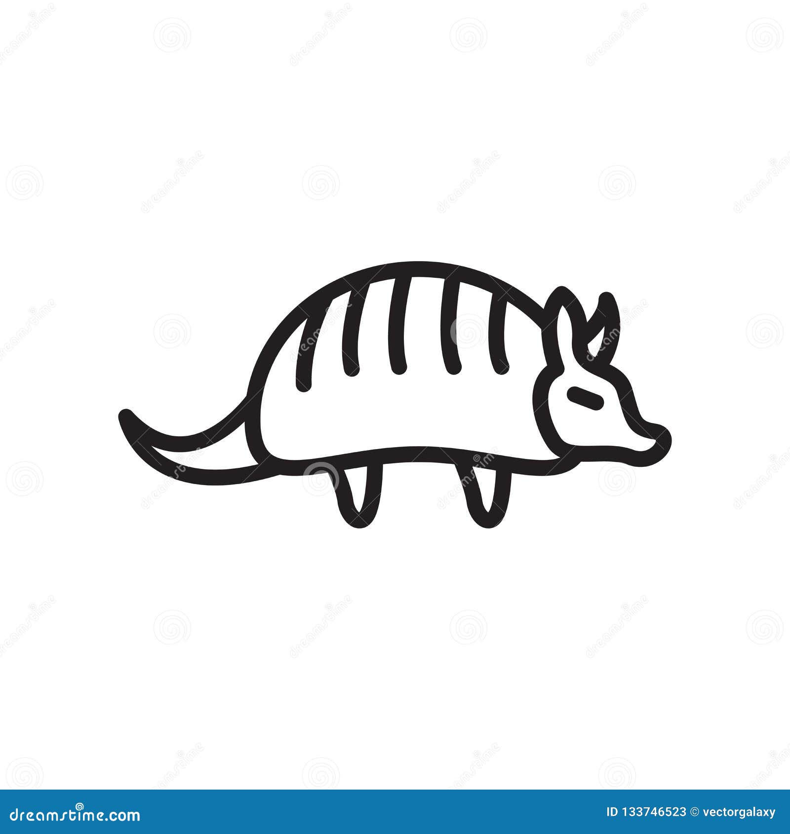 Armadillo Icon Vector Sign And Symbol Isolated On White Background ...
