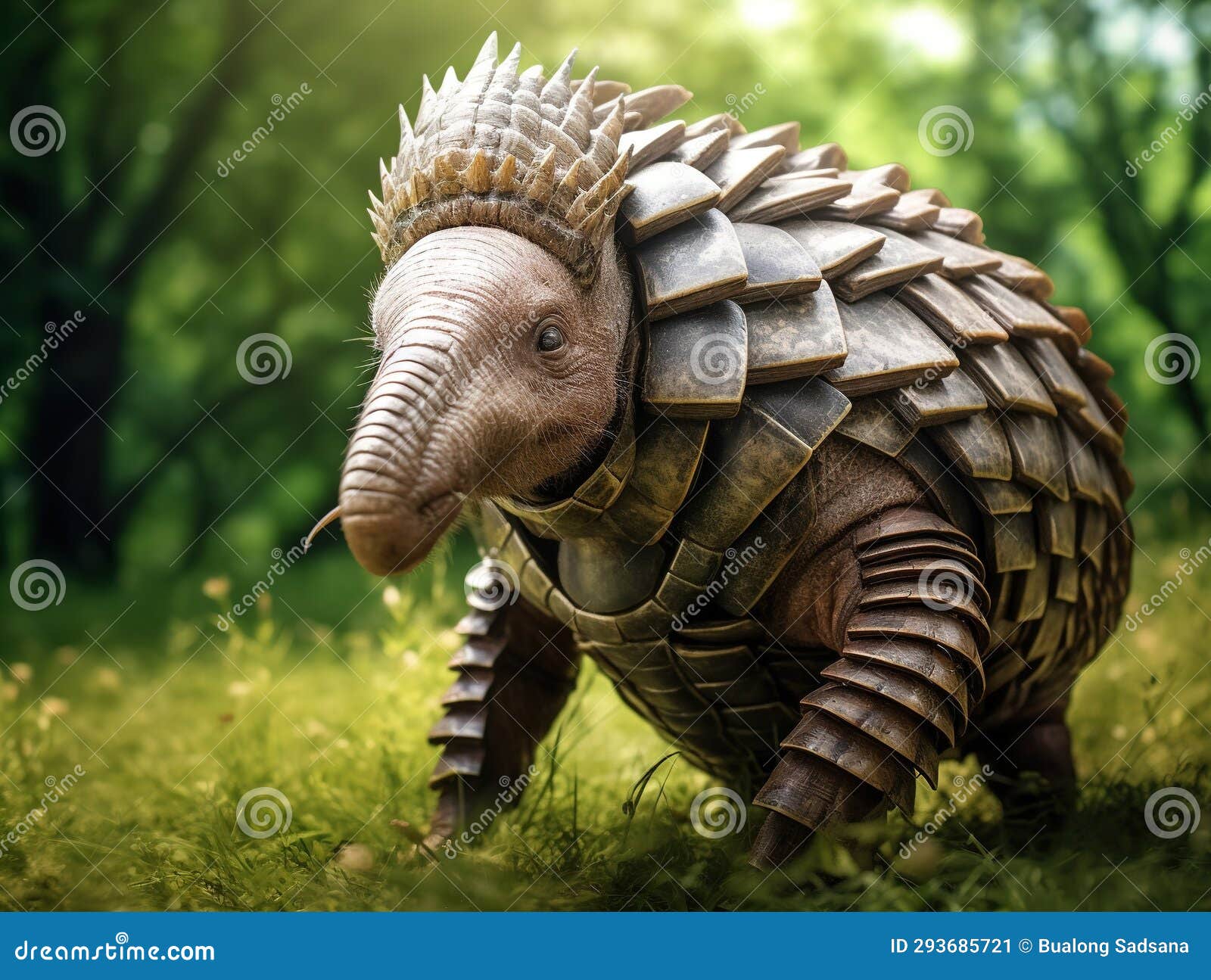 Armadillo Standing And Smiling Cartoon Clip Art Vector Illustration ...