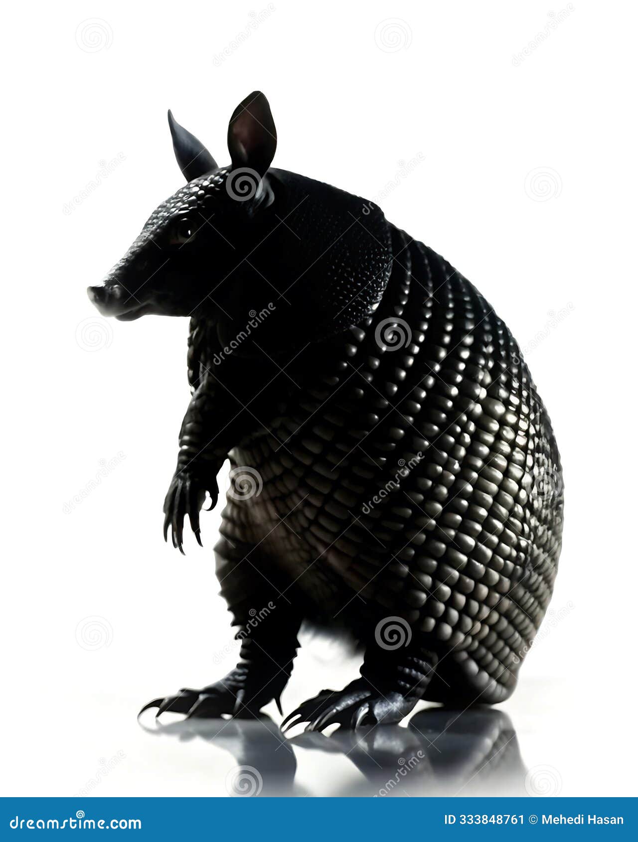 Armadillo white background stock image. Image of friendly - 333848761