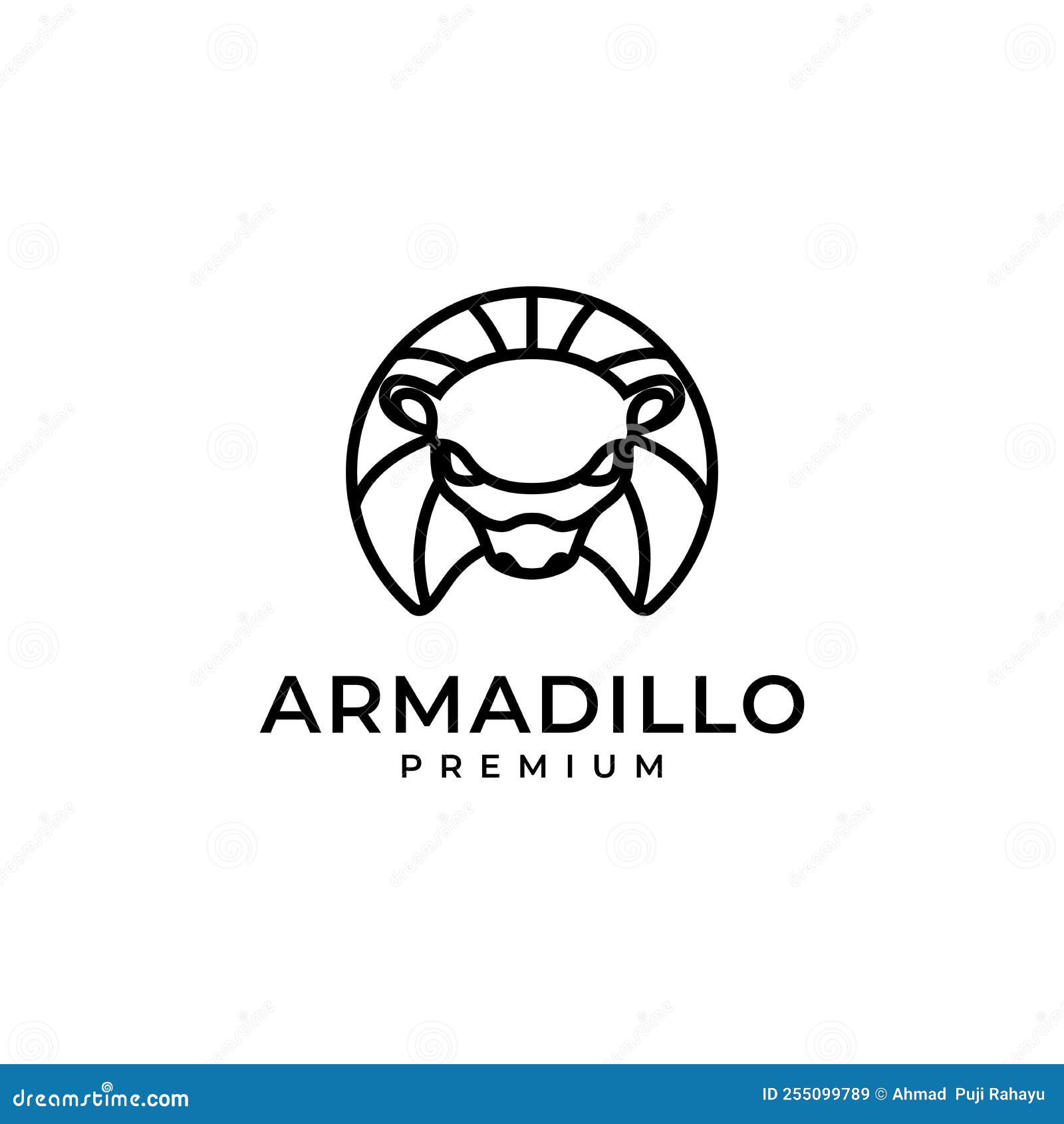 Armadilo Head Logo Design Vector Stock Vector - Illustration of ...