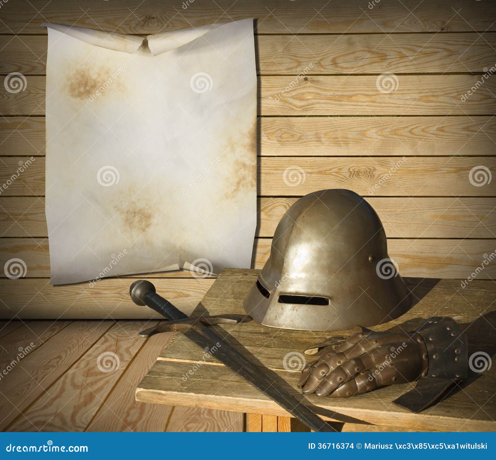 Armadura E Propaganda Do Cavaleiro Foto de Stock - Imagem de médio ...