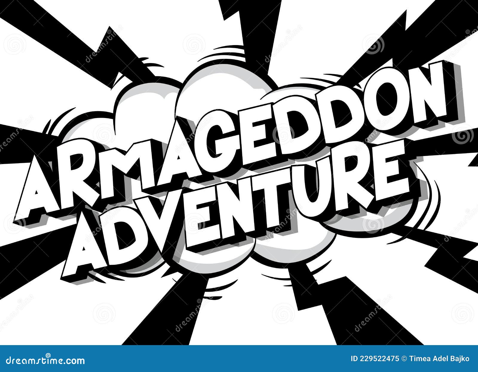 Armageddon Adventure. Comic Book Style Text. Stock Vector ...