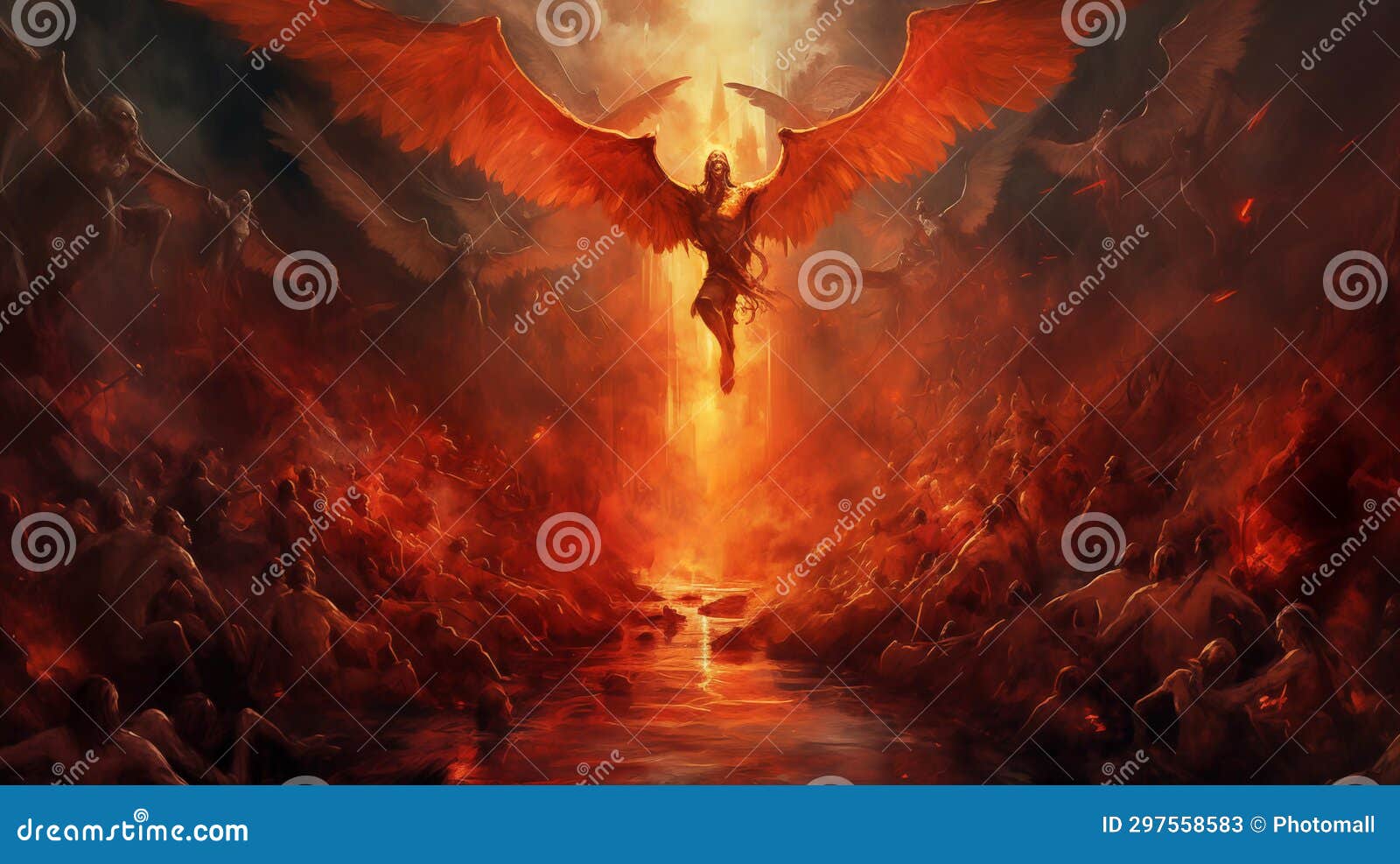 Armageddon the End of Devil Satan Stock Illustration - Illustration of ...