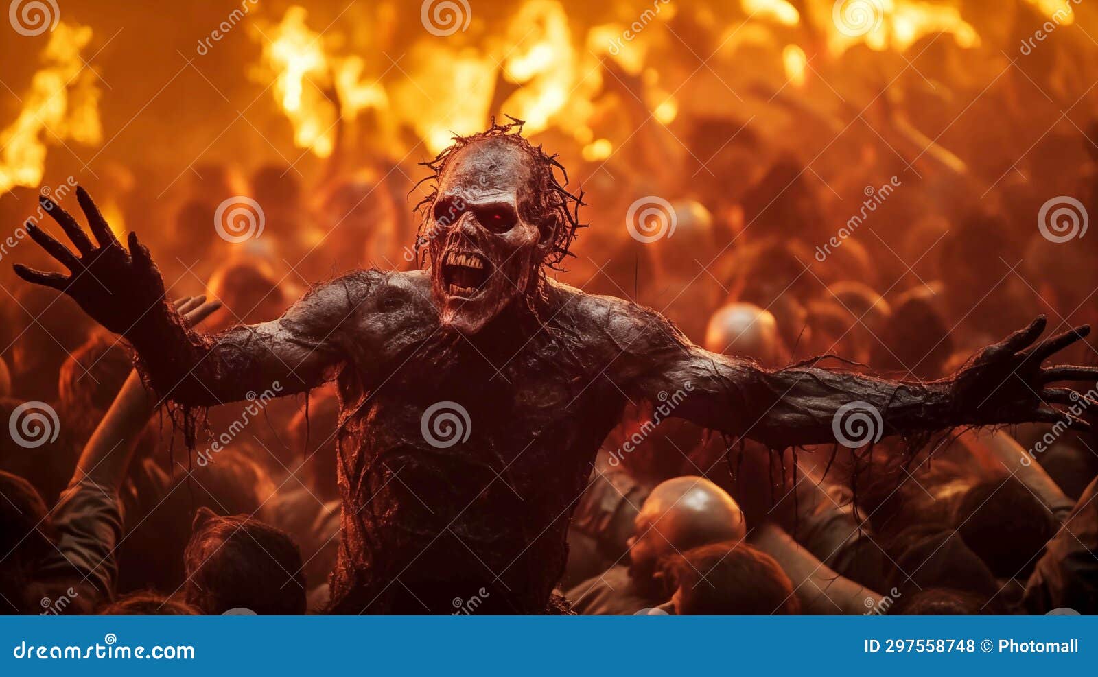 Armageddon End of Devil Satan Doomsday Judgment Stock Illustration ...