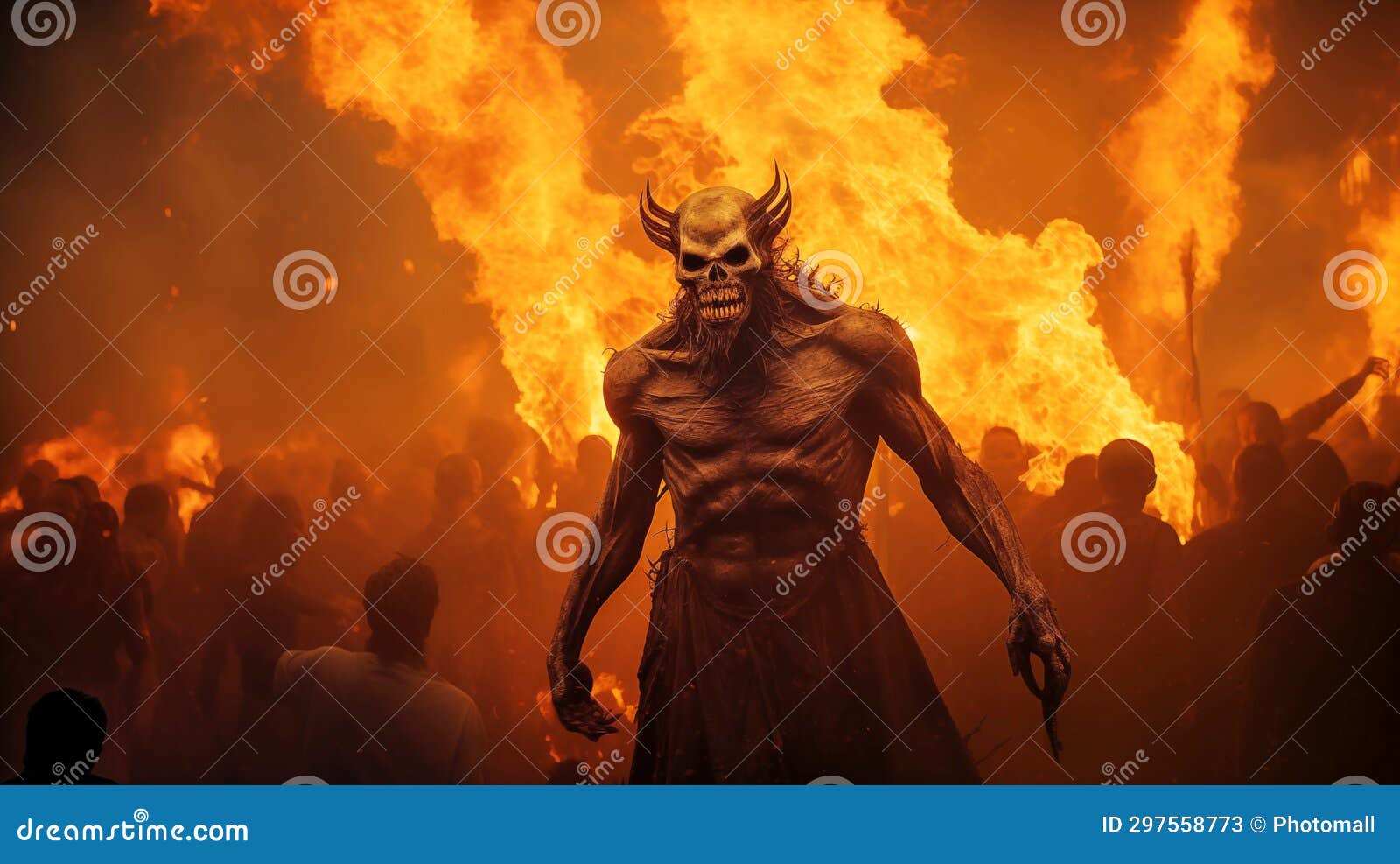 Armageddon End of Devil Satan Doomsday Judgment Stock Illustration ...