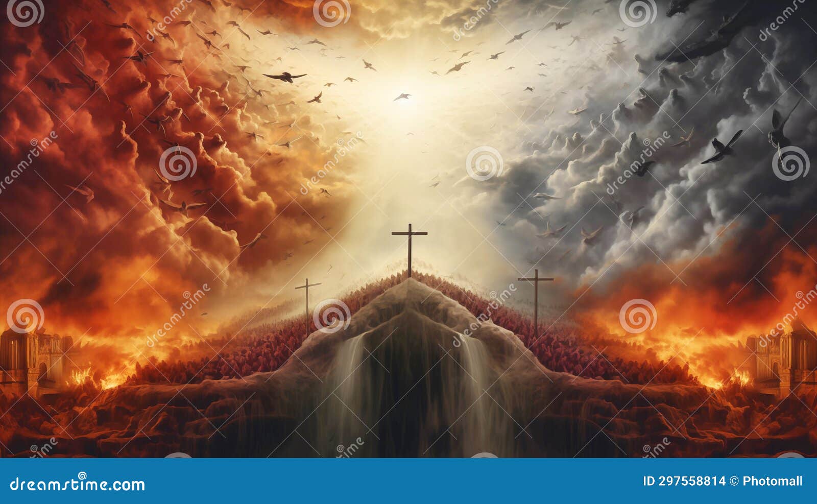 Armageddon Final Judgment Jerusalem Stock Illustration - Illustration ...