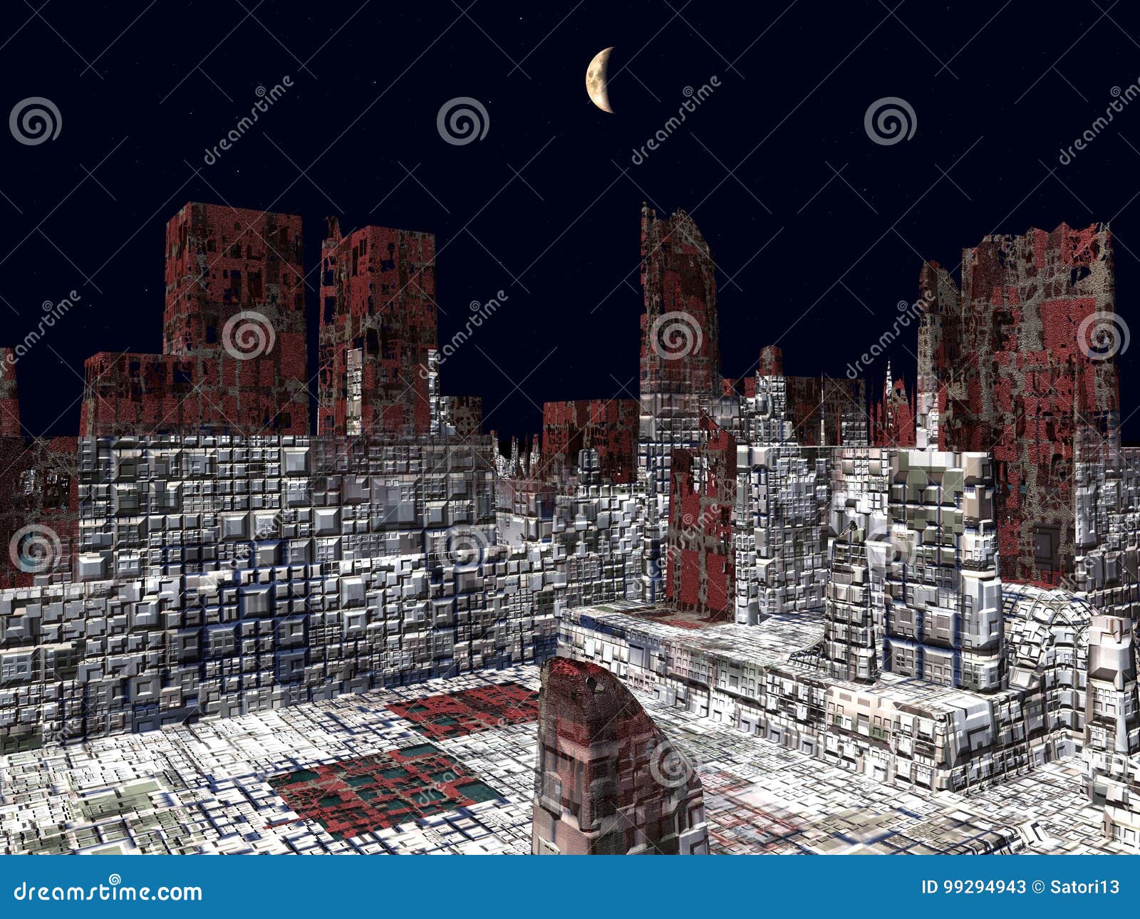 Armageddon in New York 3d Rendering Stock Illustration - Illustration ...