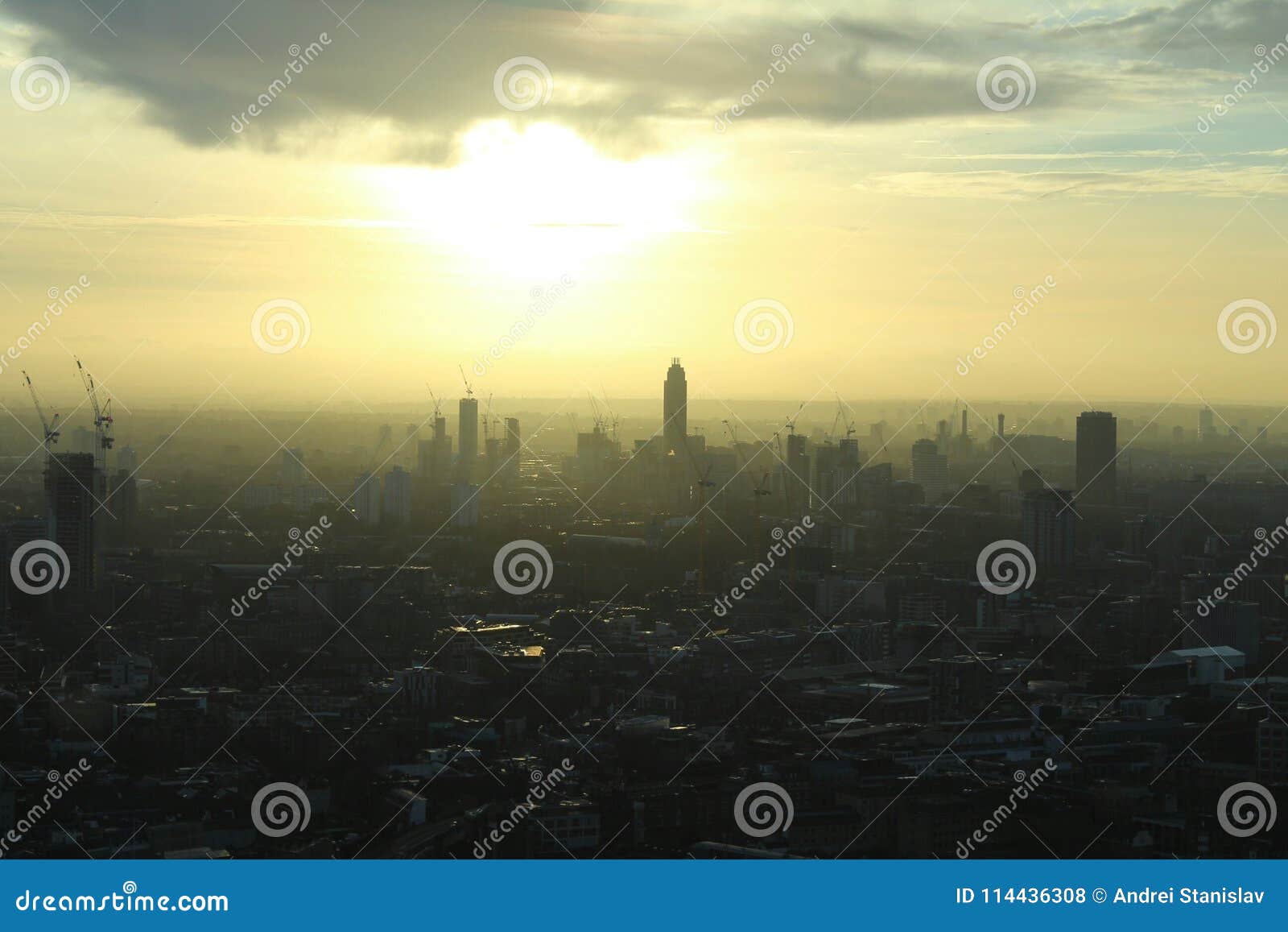 Armageddon over London stock photo. Image of evening - 114436308